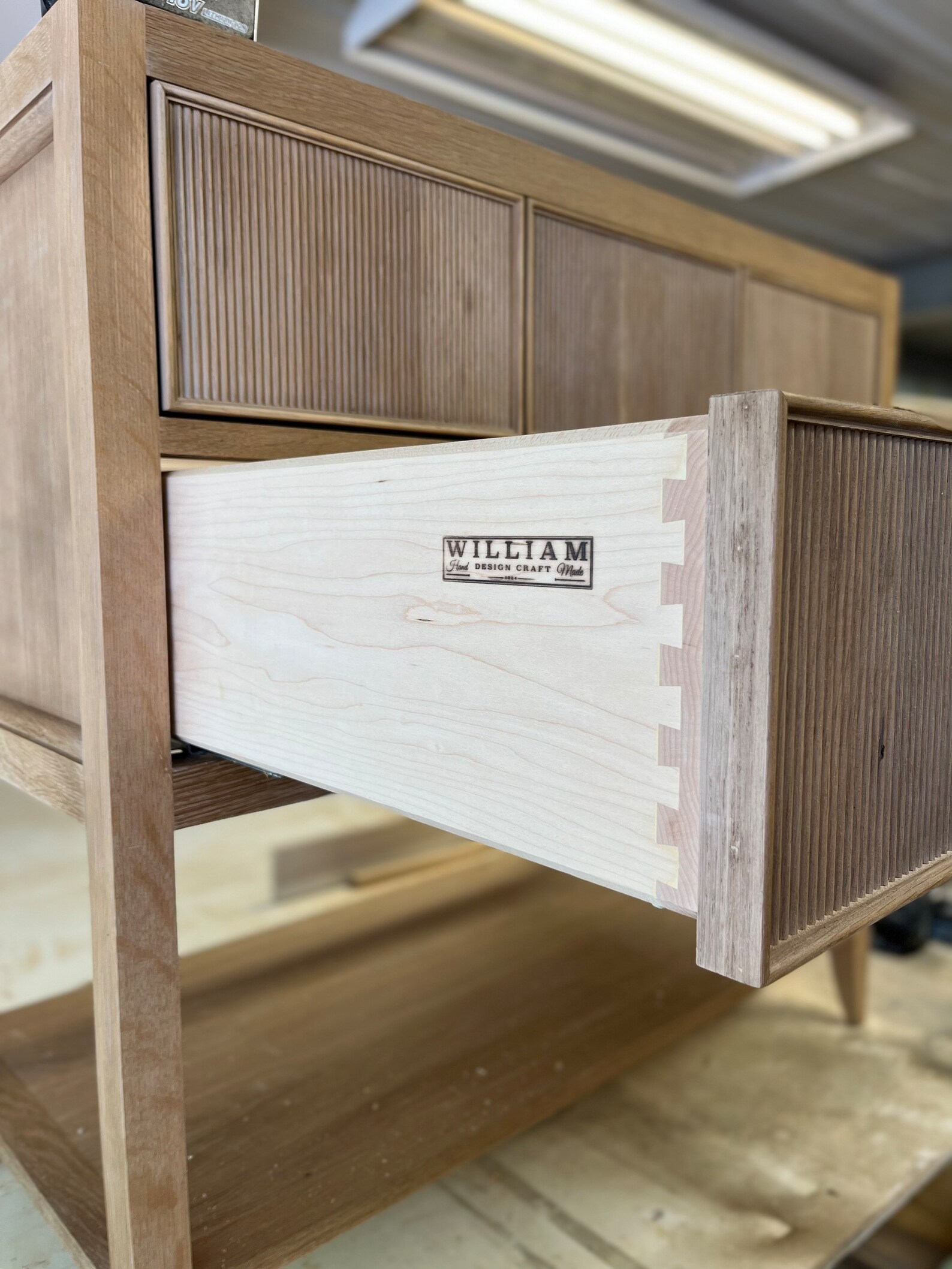 Reeded White Oak Vanity - Etsy