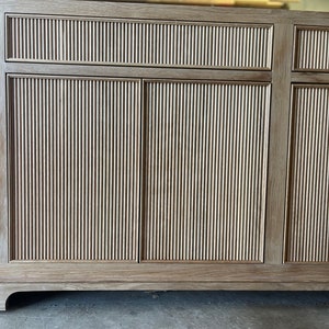 Large Reeded White Oak Vanity - Etsy