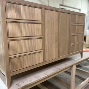 Reeded White Oak Vanity - Etsy