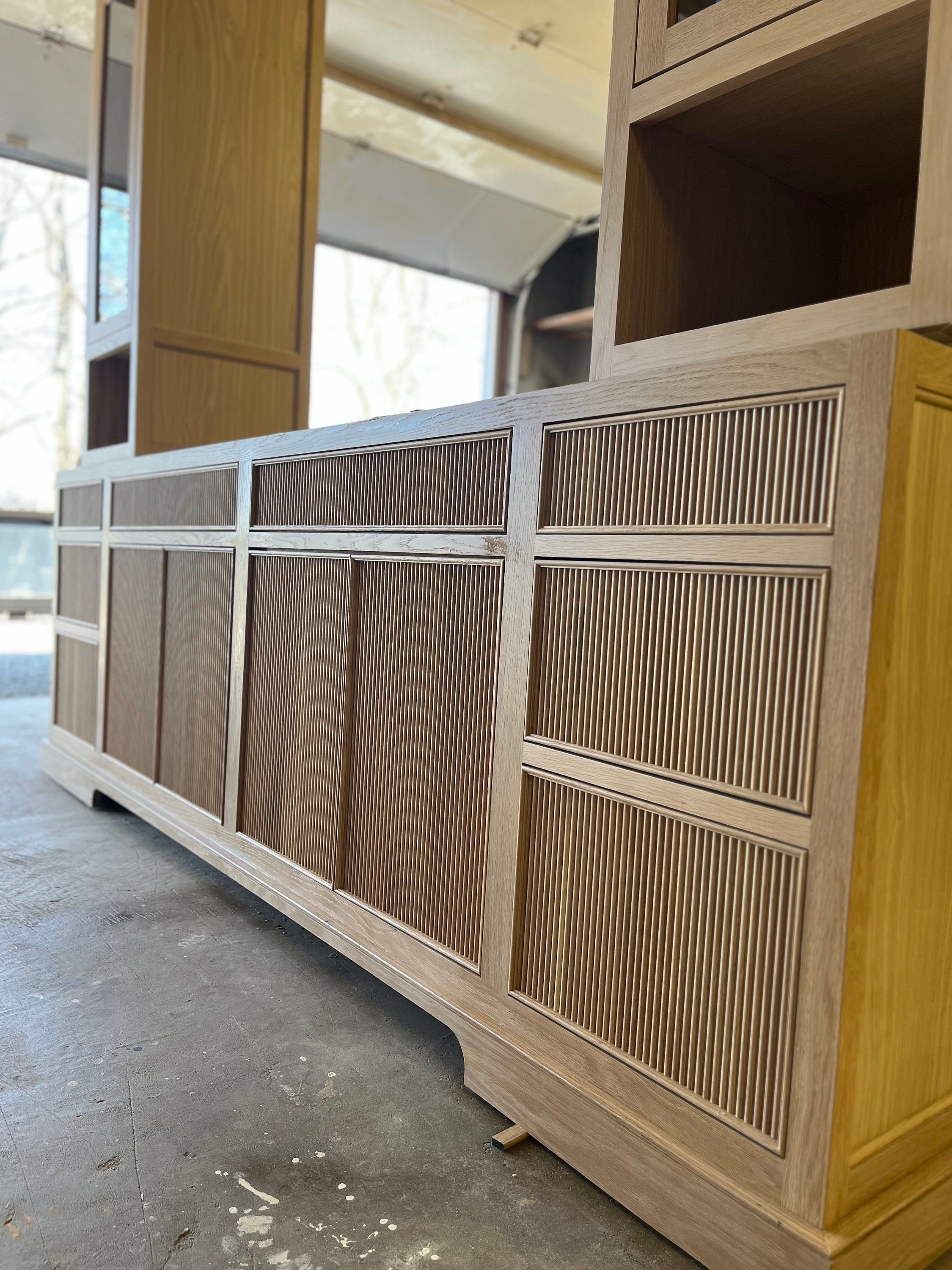 Large Reeded White Oak Vanity - Etsy