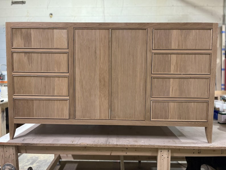 Reeded White Oak Vanity - Etsy