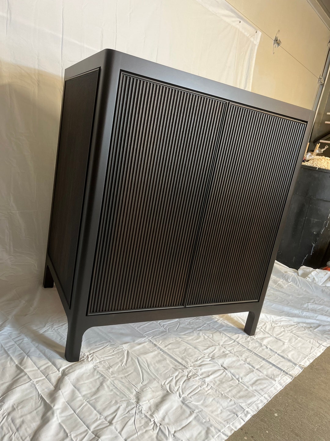 Custom Solid Maple Reeded Bathroom Vanity - Etsy