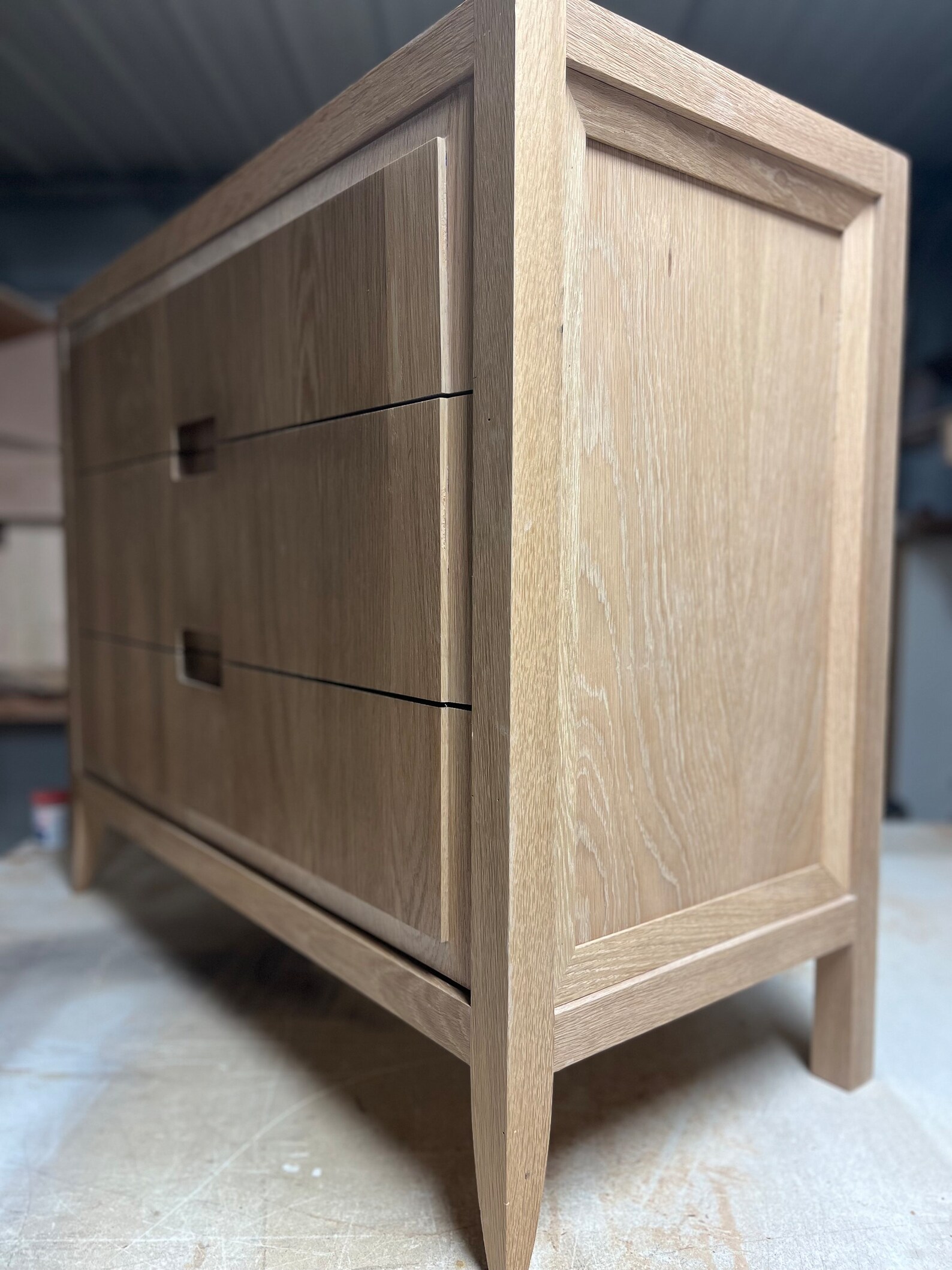 Solid White Oak Triple Drawer Front Bathroom Vanity Custom Order - Etsy