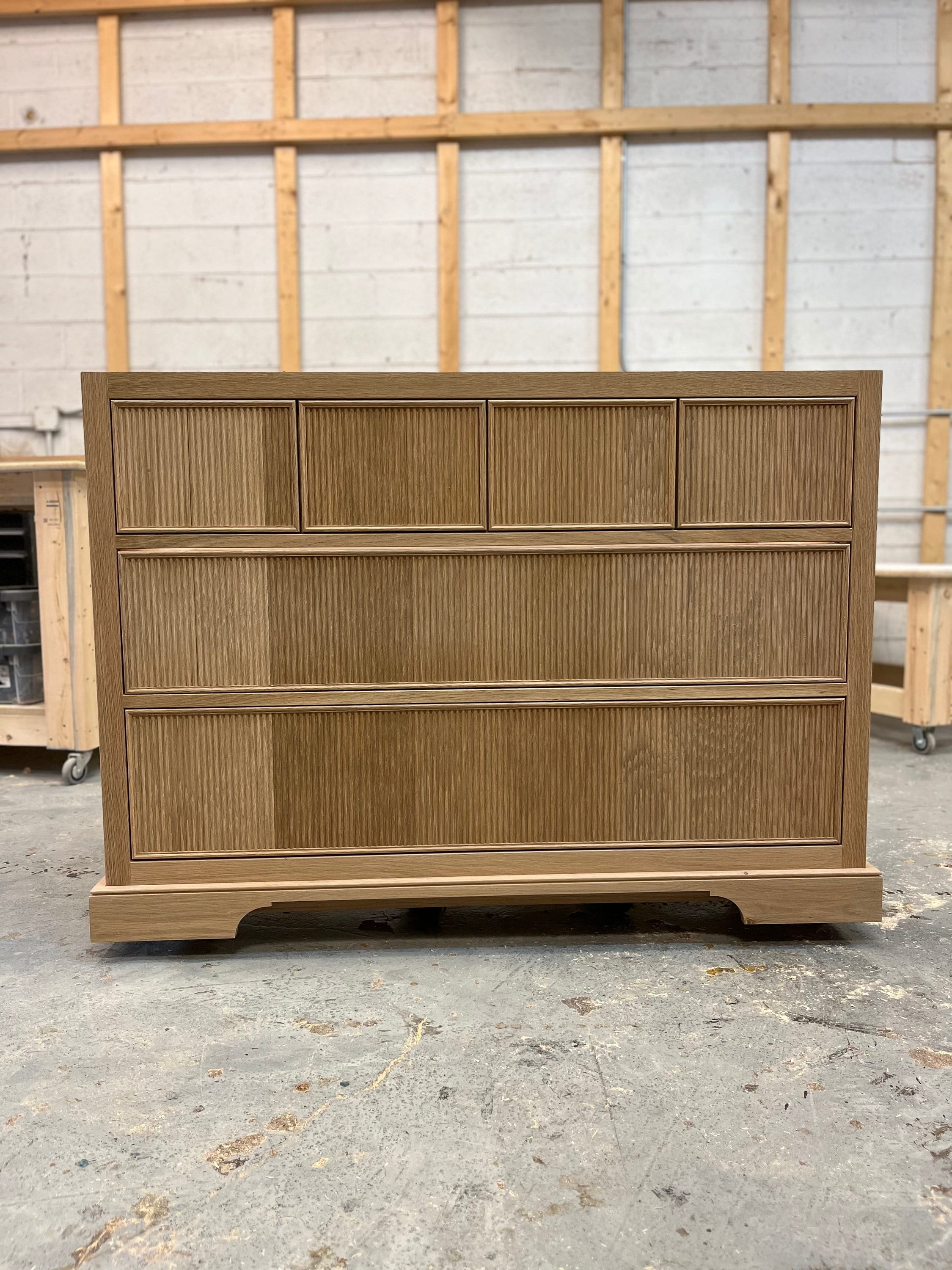 White Oak Reeded Beaded Fluted Bathroom Vanity Powder Room - Etsy
