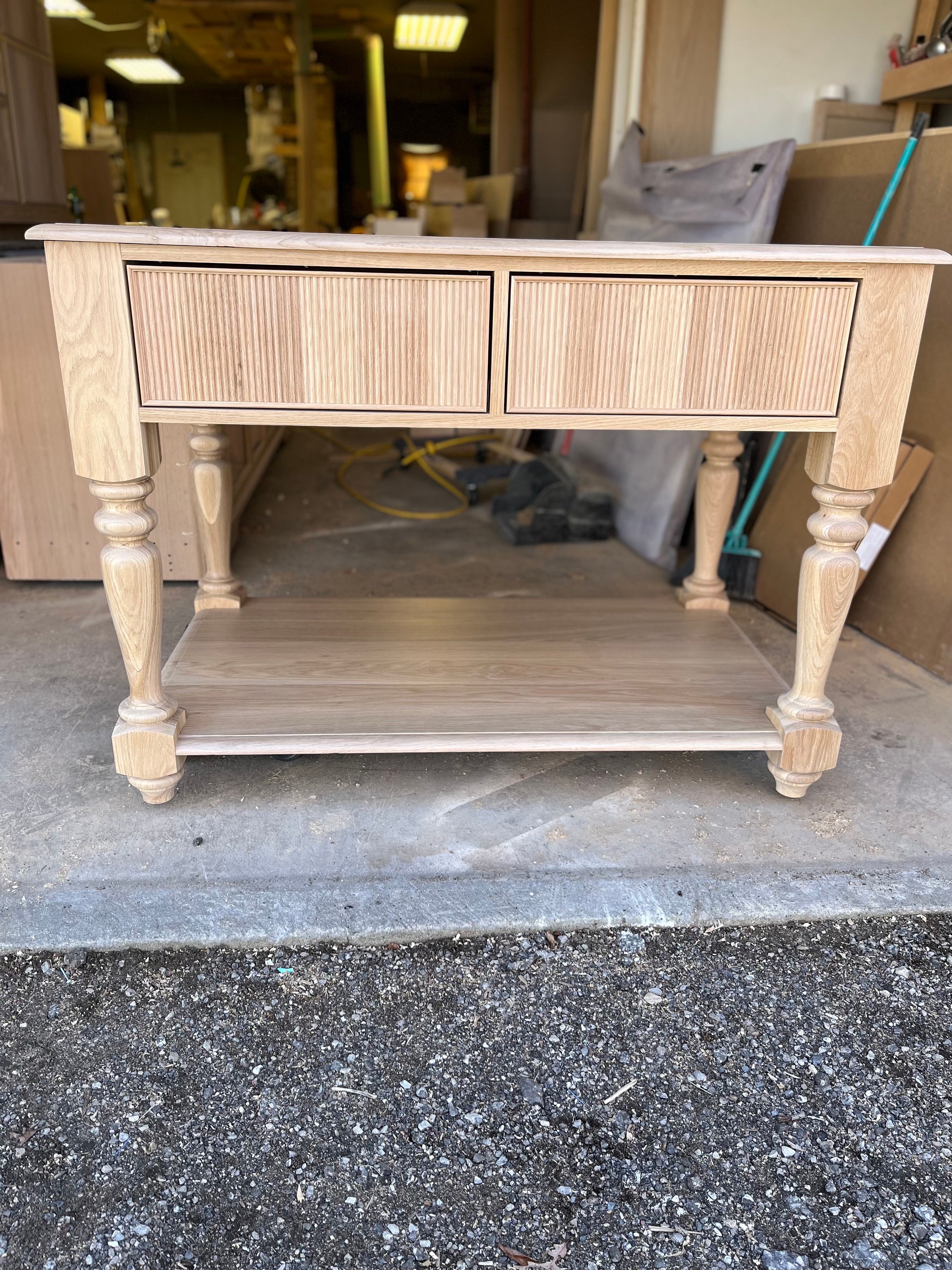 White Oak Reeded Beaded Fluted Kitchen Island - Etsy