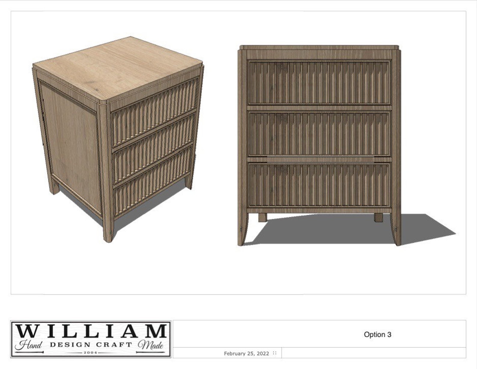 Solid White Oak Reeded Vanity Drawers Natural - Etsy