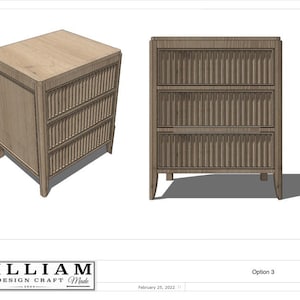 Solid White Oak Reeded Vanity Drawers Natural - Etsy