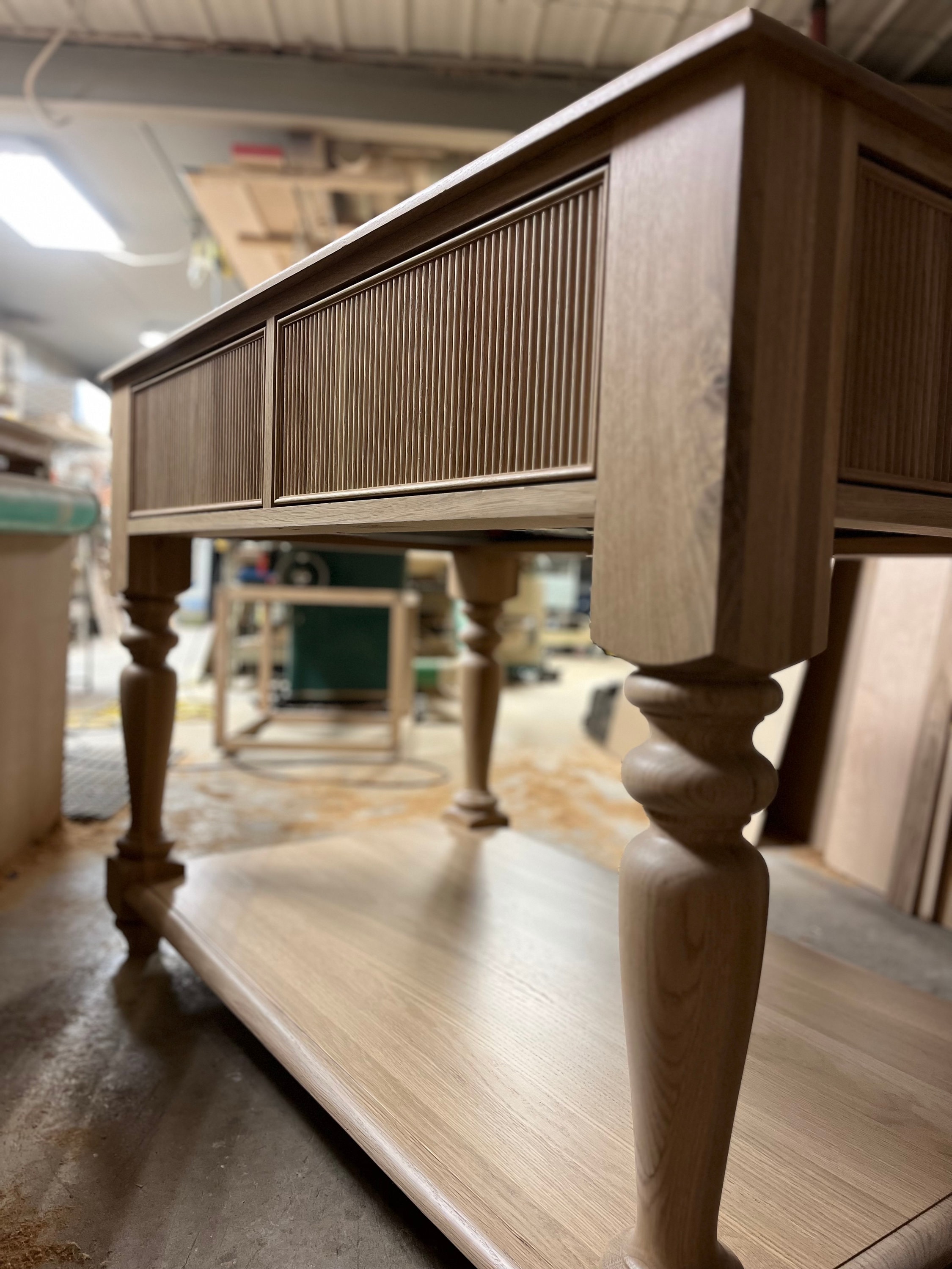 White Oak Reeded Beaded Fluted Kitchen Island - Etsy