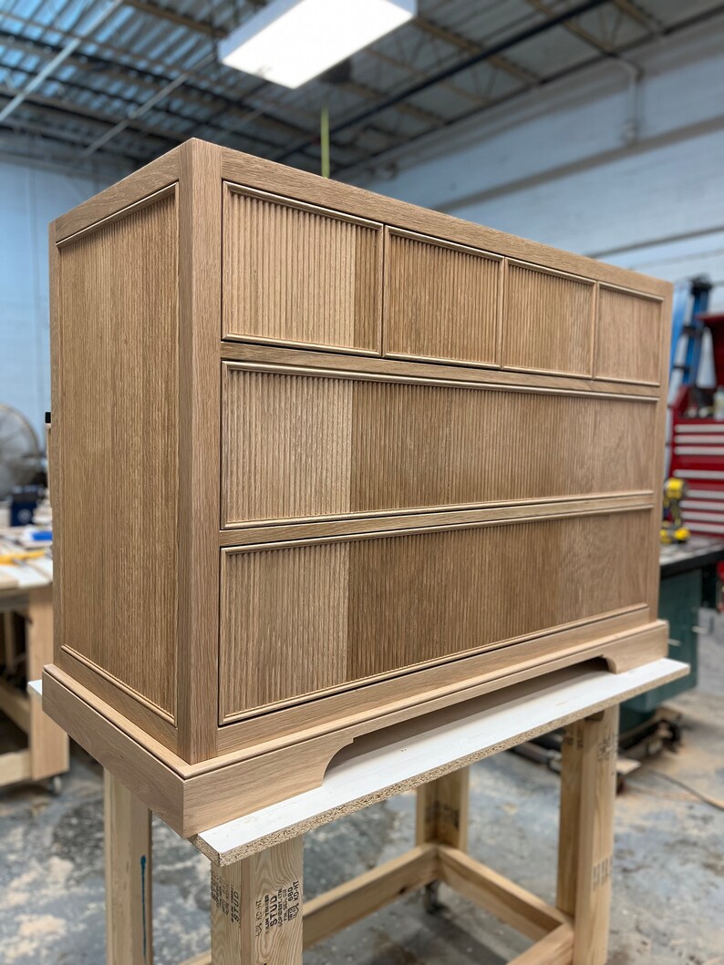 White Oak Reeded Beaded Fluted Bathroom Vanity - Etsy