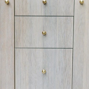 Solid White Oak Reeded Bathroom Vanity Any Size or Color. Modern Design ...