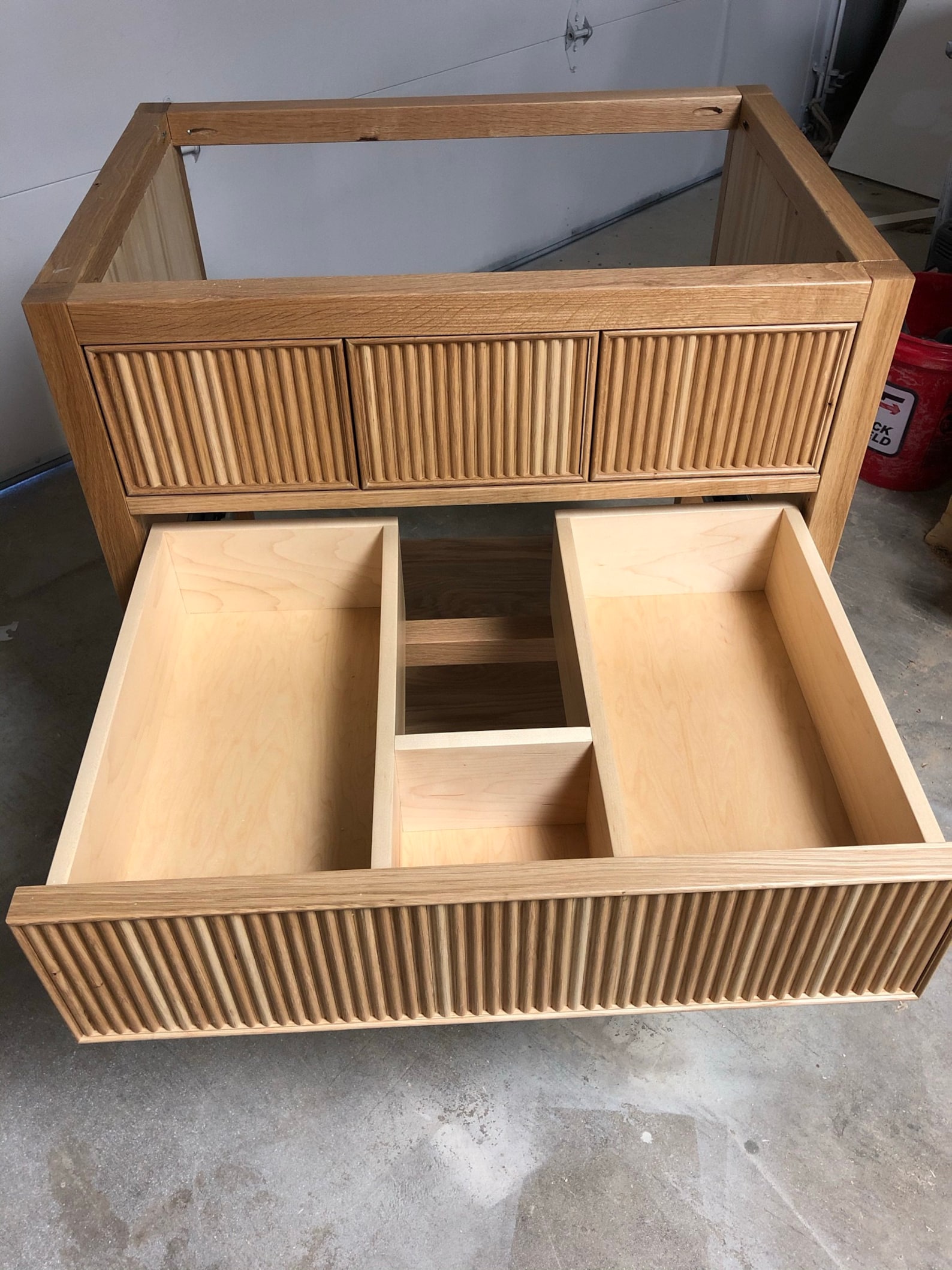 Reeded White Oak Vanity - Etsy