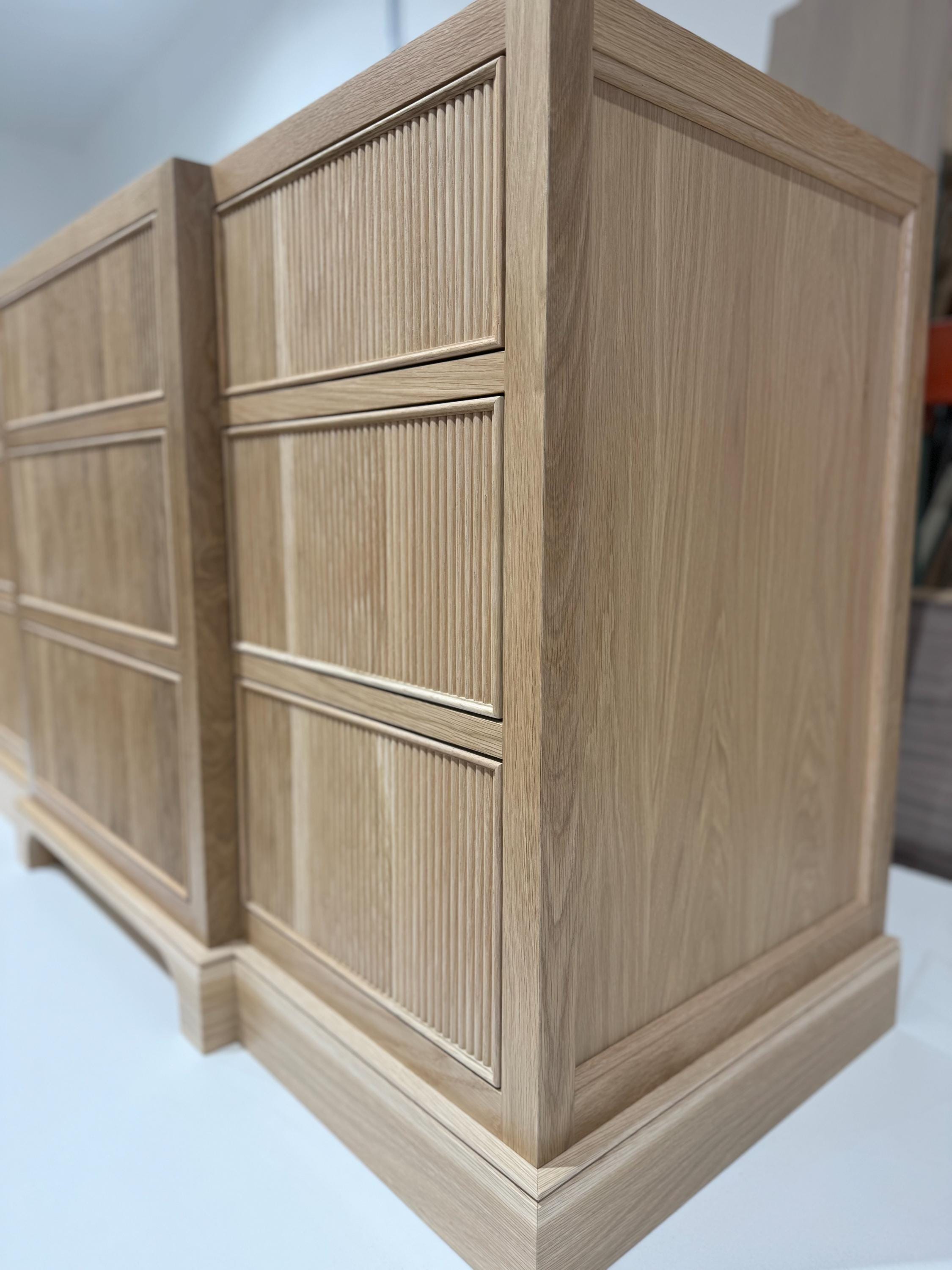 Reeded White Oak Bathroom Vanity - Etsy