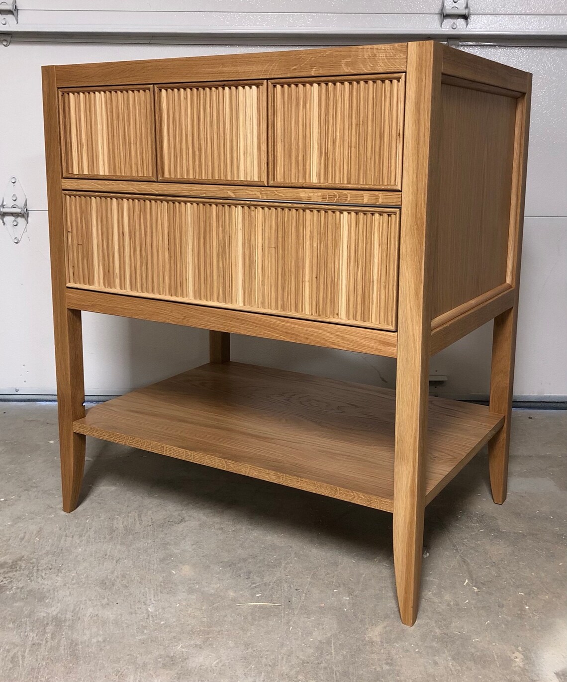 Reeded White Oak Vanity - Etsy