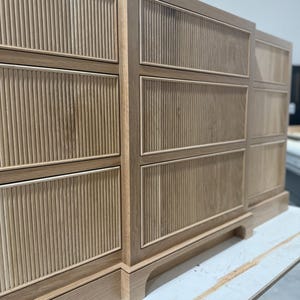 Reeded White Oak Bathroom Vanity - Etsy