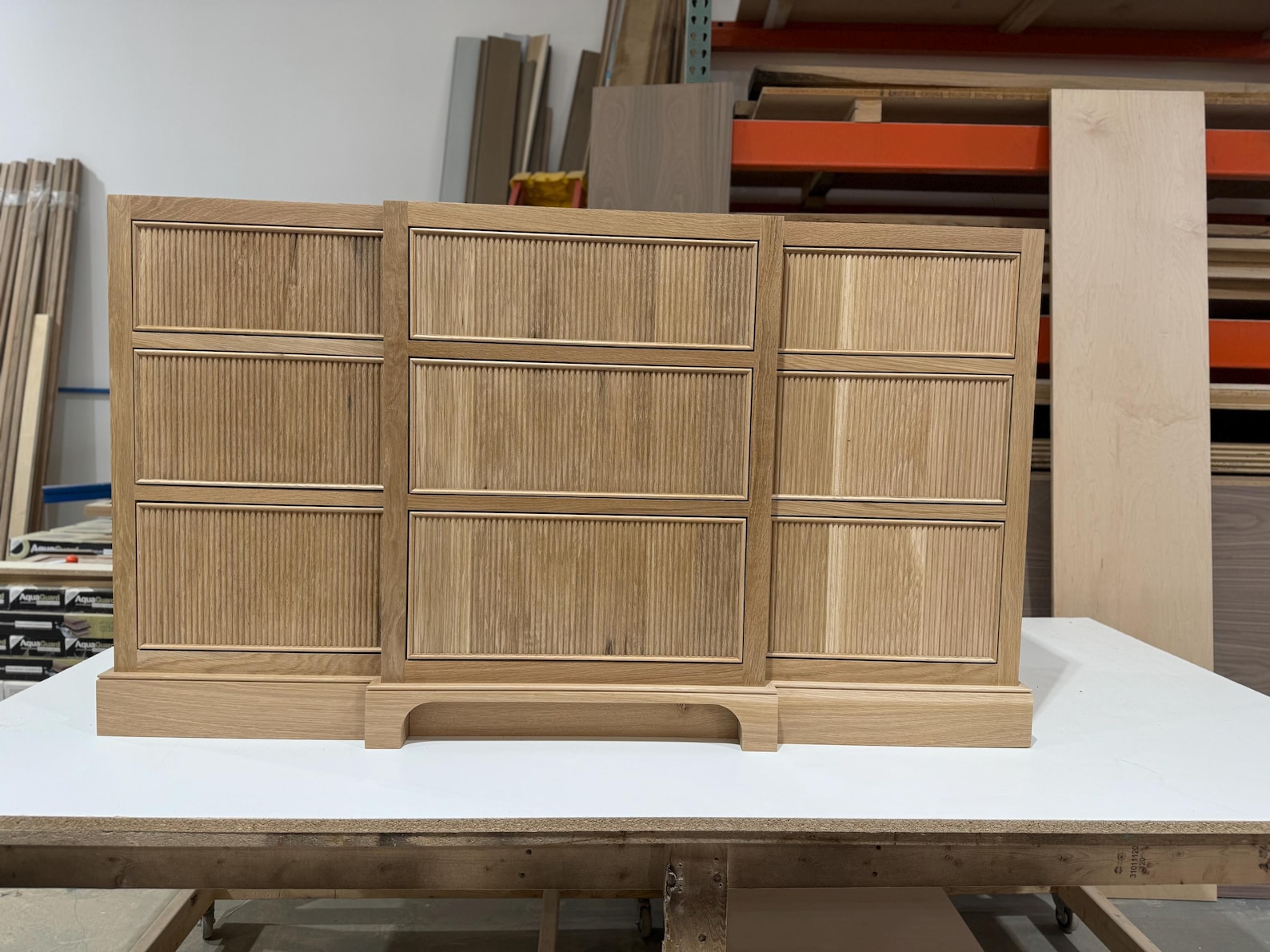 Reeded White Oak Bathroom Vanity - Etsy