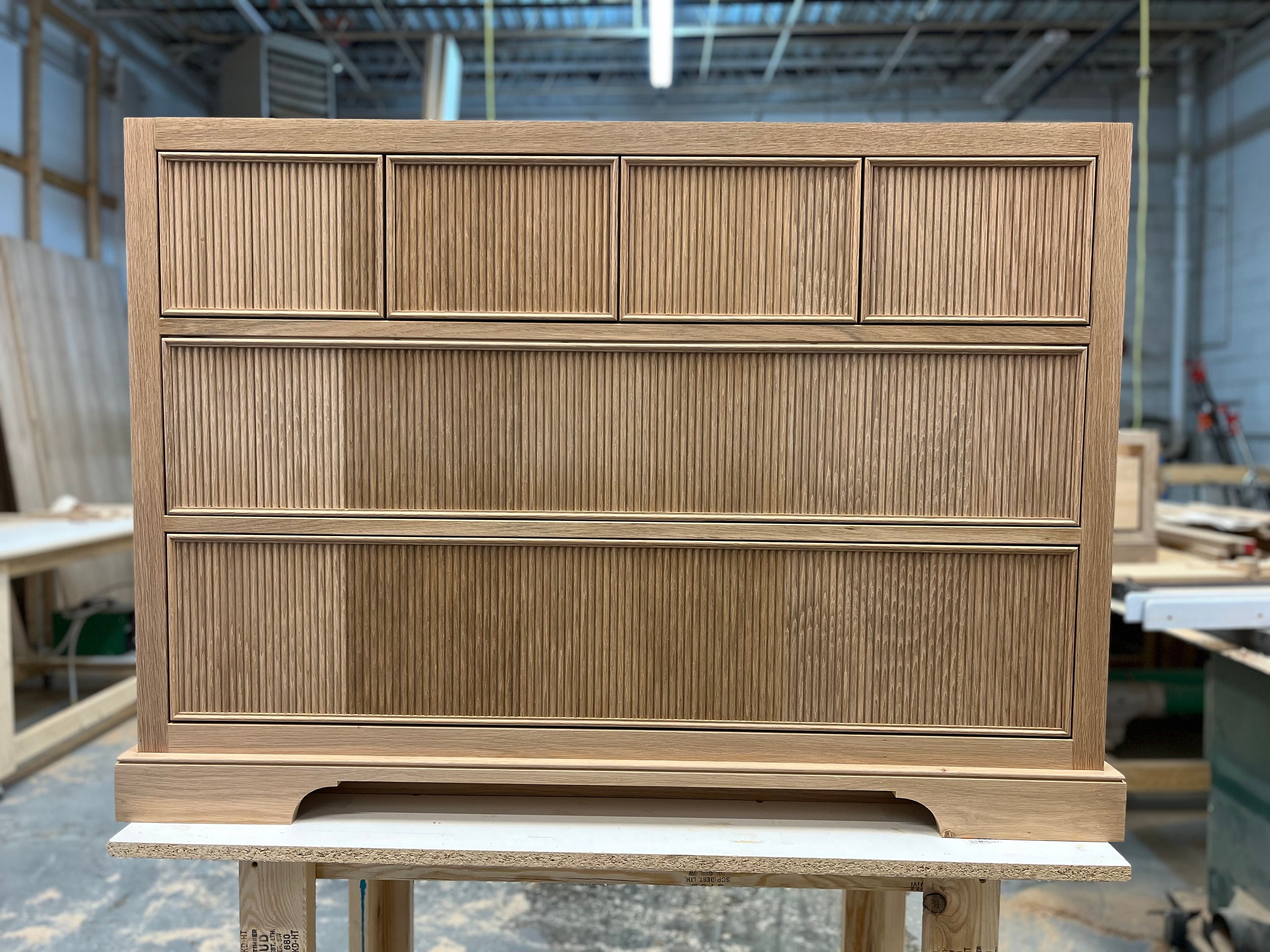 White Oak Reeded Beaded Fluted Bathroom Vanity Powder Room - Etsy