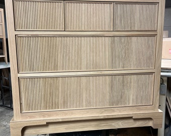 Solid White Oak Reeded Vanity Drawers Natural - Etsy