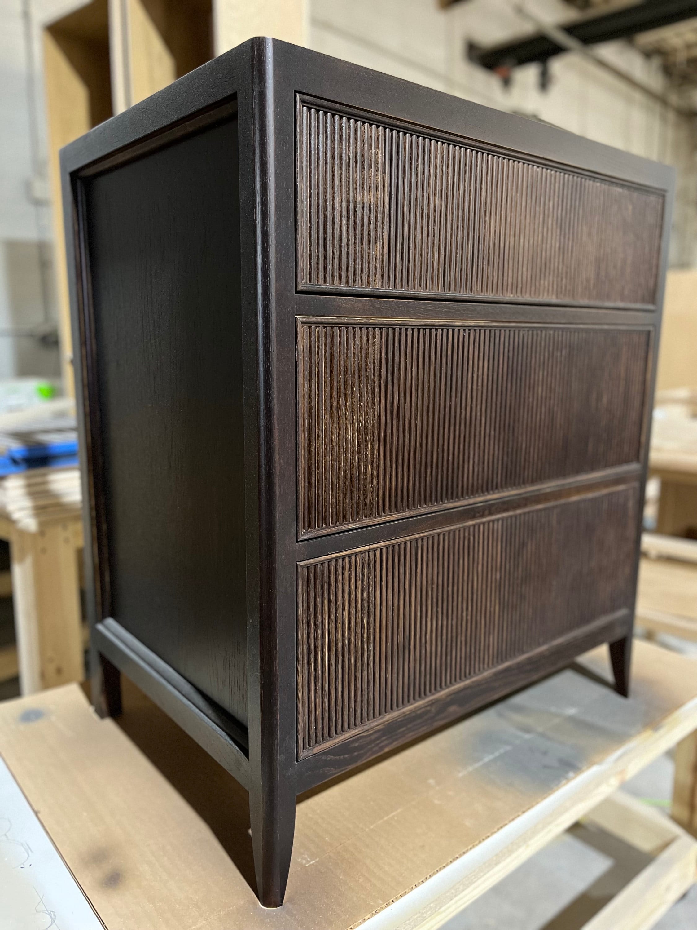 Custom Solid White Oak Reeded Bathroom Vanity - Etsy