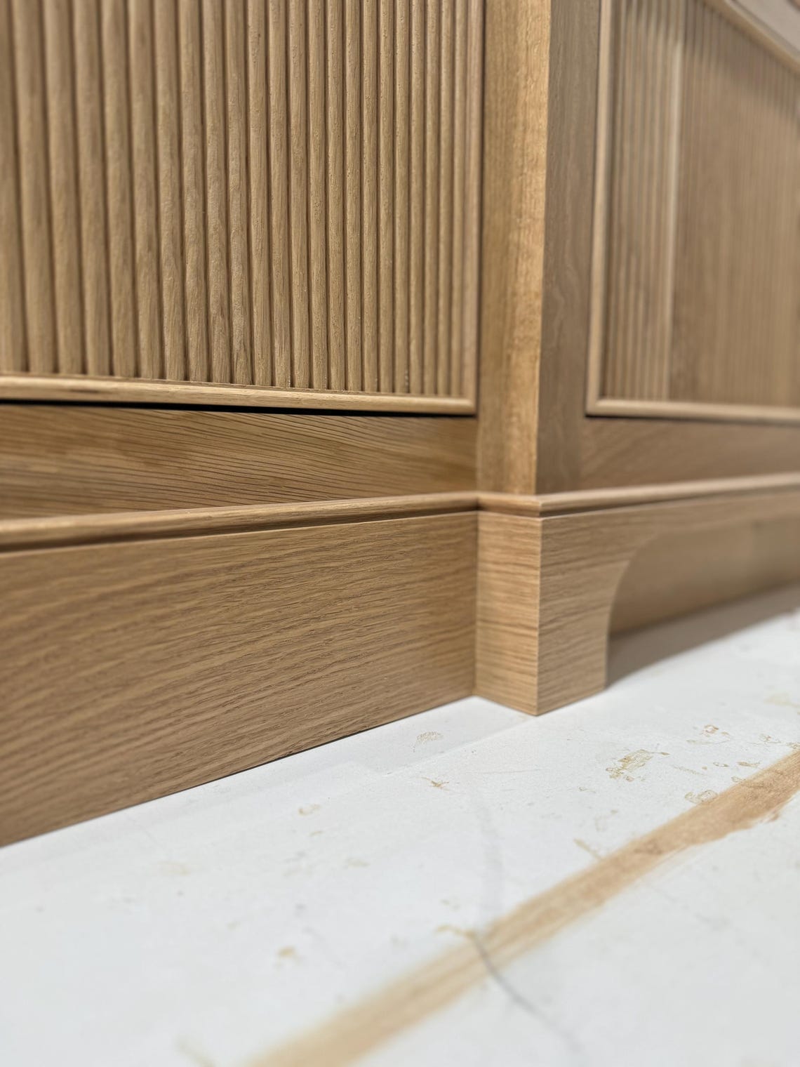 Reeded White Oak Bathroom Vanity - Etsy