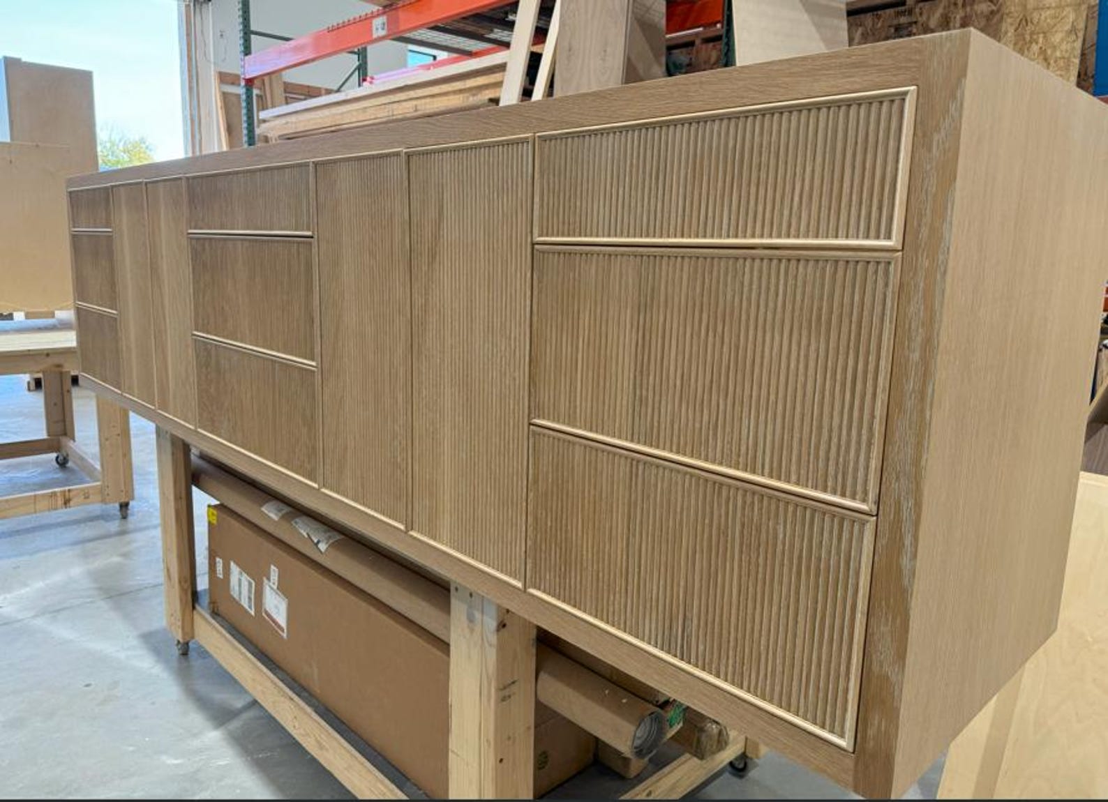 Reeded White Oak Floating Vanity - Etsy