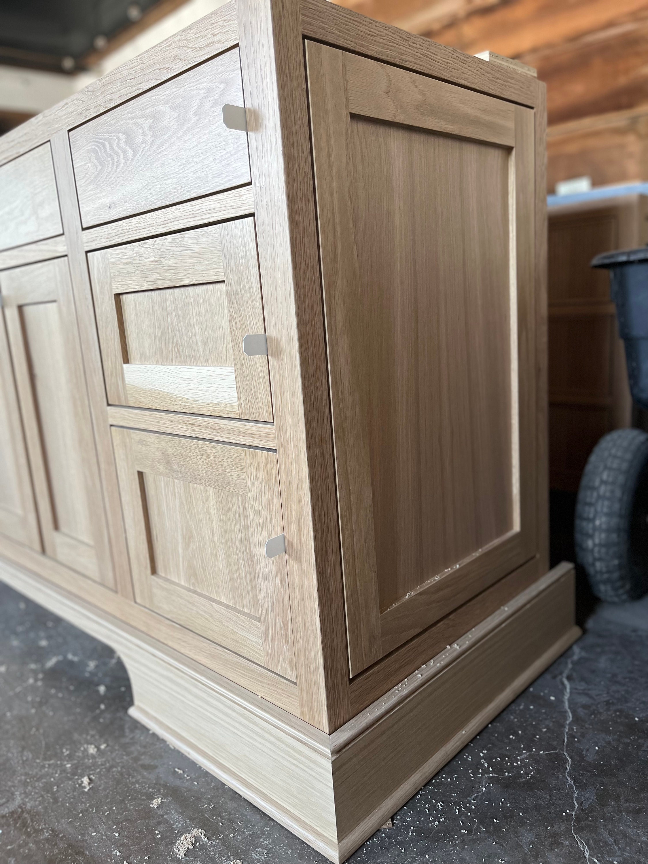 White Oak Bathroom Vanity Built to Order Any Size Solid Wood - Etsy