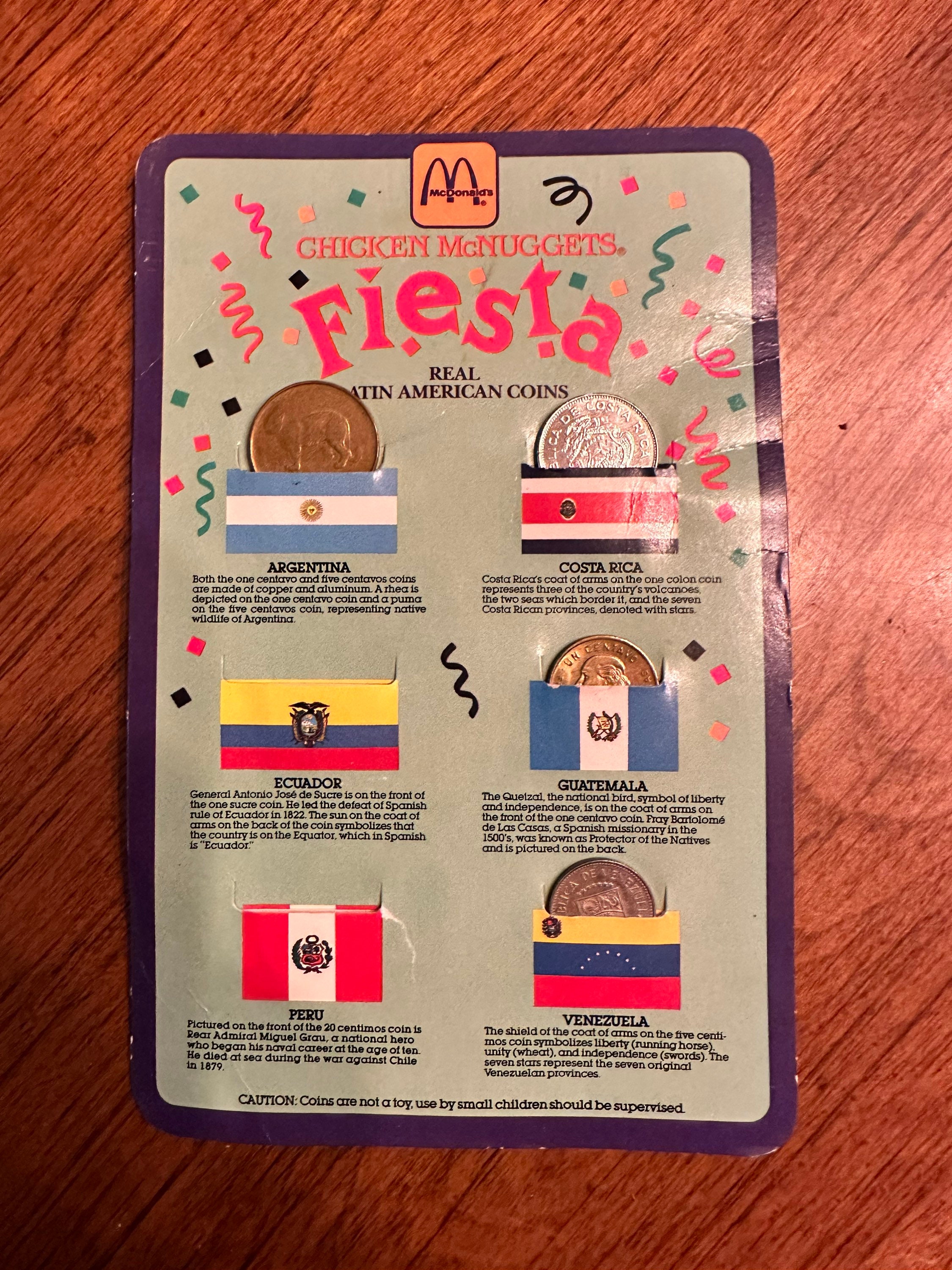 Mcdonalds Fiesta Real Latin American Coins - Etsy