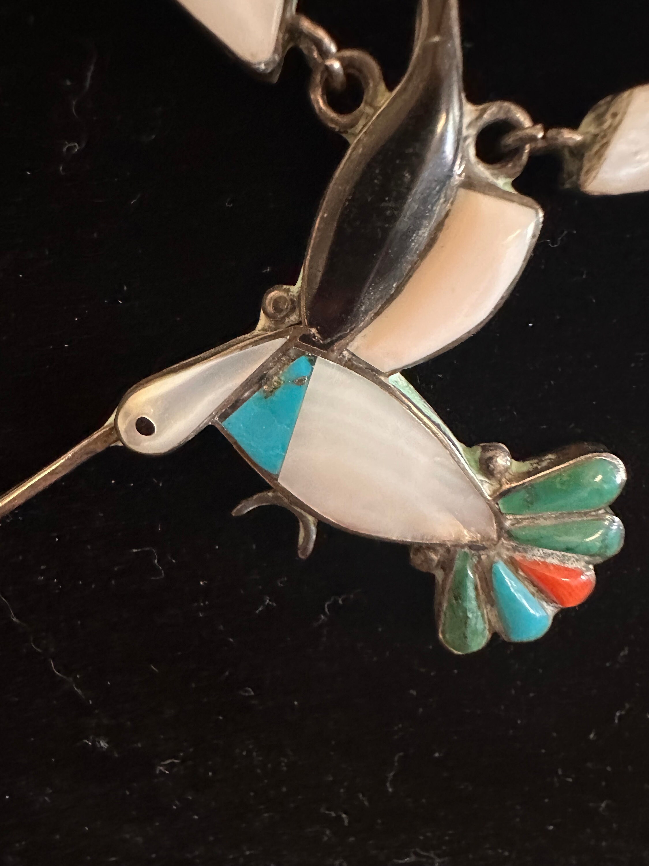 Vintage Zuni Native American Southwest Sterling Silver Multi Stone ...