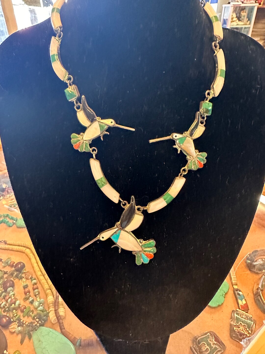 Vintage Zuni Native American Southwest Sterling Silver Multi Stone ...