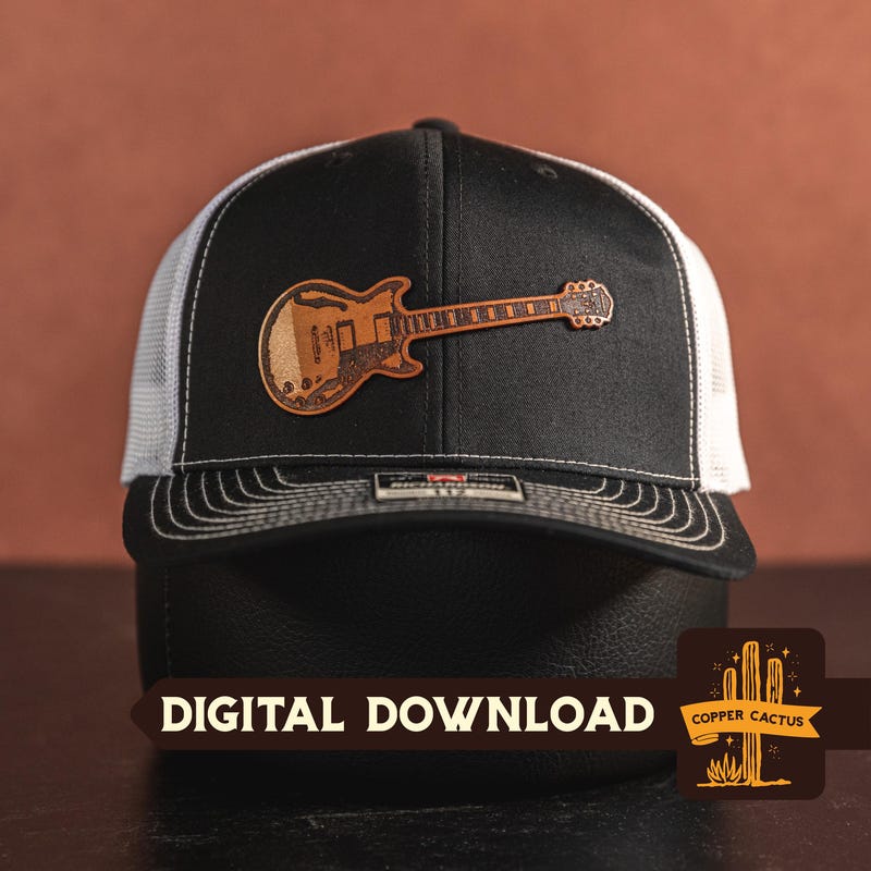 Leather Hat Patch Guitar - Etsy