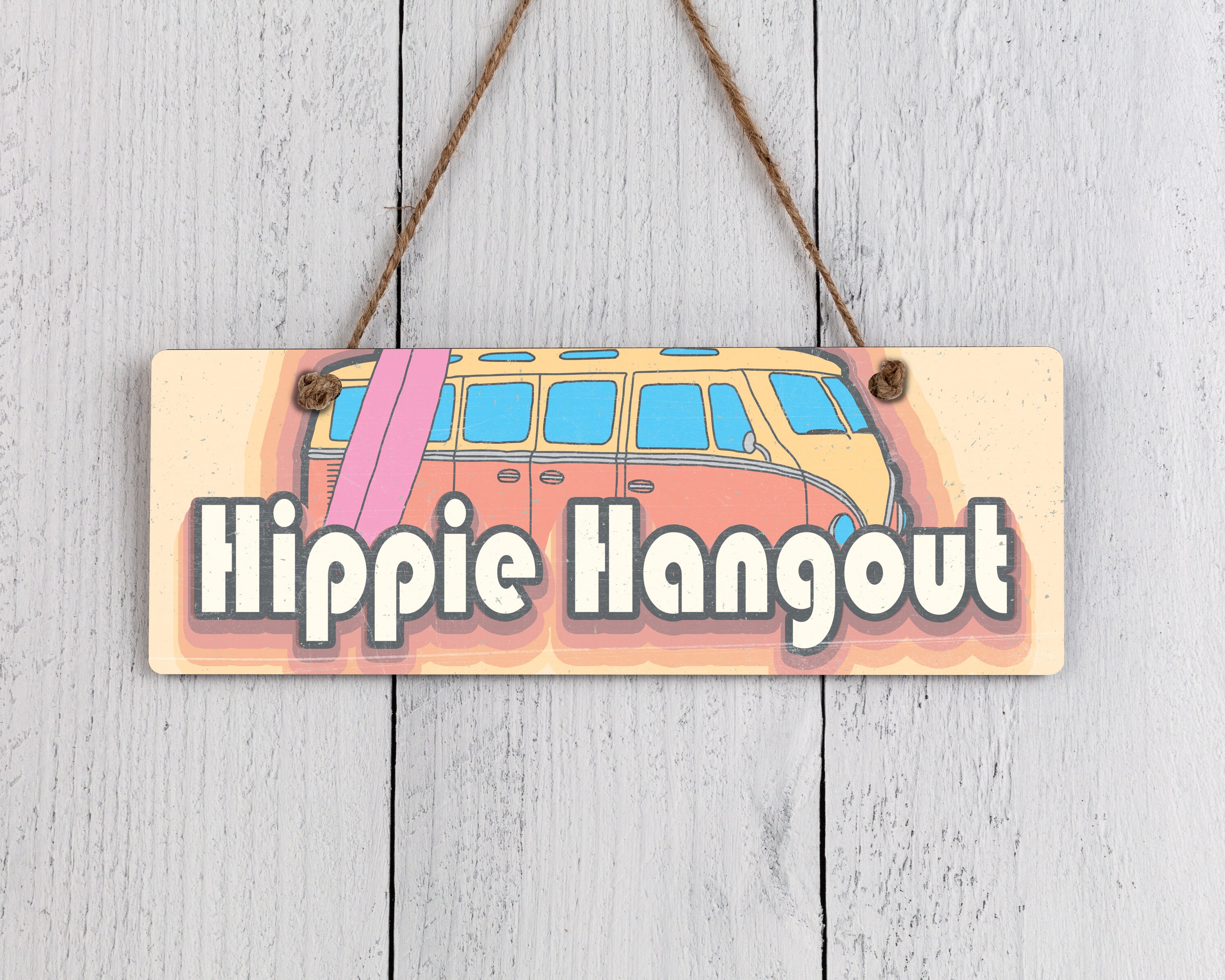 Hippie Hangout Sign Decor Gift for Her Boho Style | Etsy