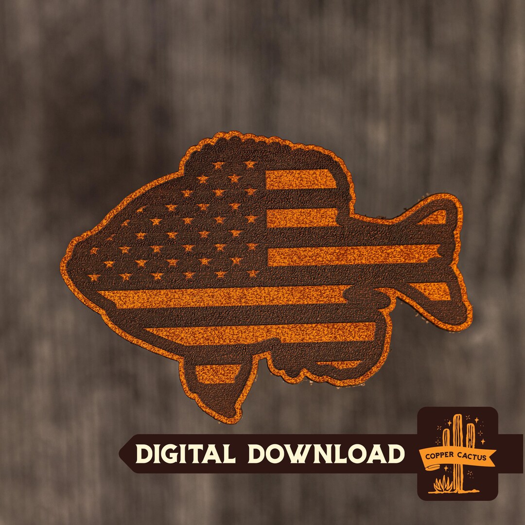 Blue Gill Fish USA Flag Patch SVG - Laser File - Digital Download - Etsy
