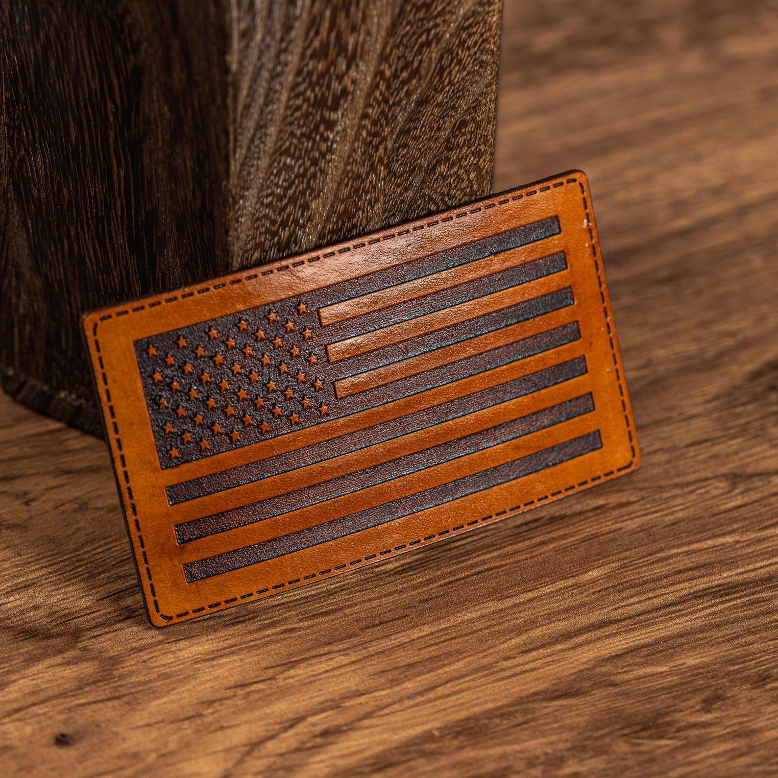 Leather USA Flag Patch - Iron on - Adhesive Backing, Real Leather - Etsy