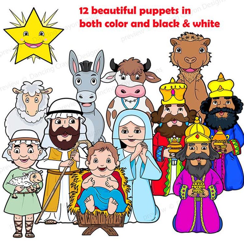 Nativity Story Puppets: Printable Paper Bag Christmas Craft (PDF) - Etsy