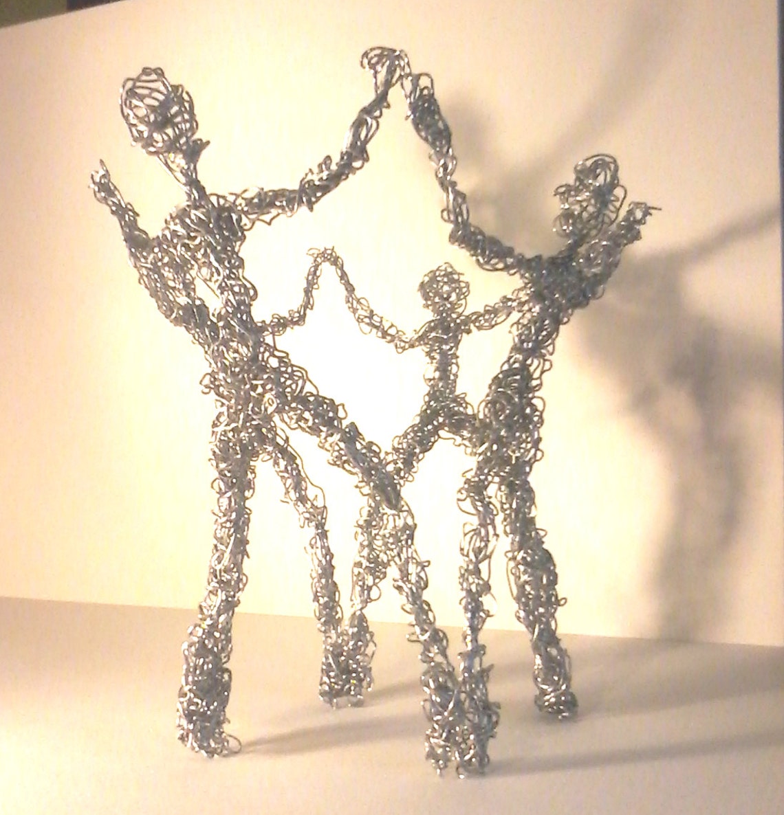 Wire Art Sculpture People Family Figurine Metal Statue Women - Etsy