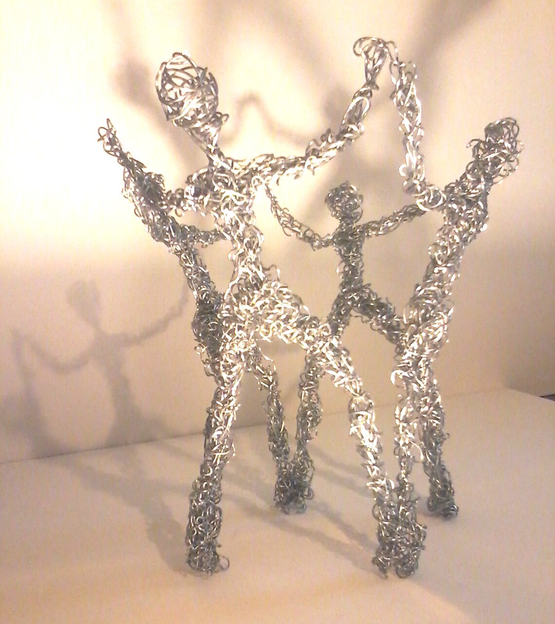 Wire Art Sculpture People Family Figurine Metal Statue Women - Etsy