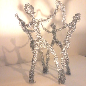 Wire Art Sculpture People Family Figurine Metal Statue Women - Etsy
