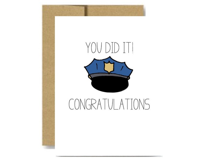 Police Congratulations Card - Policeman Promotion Police Academy ...
