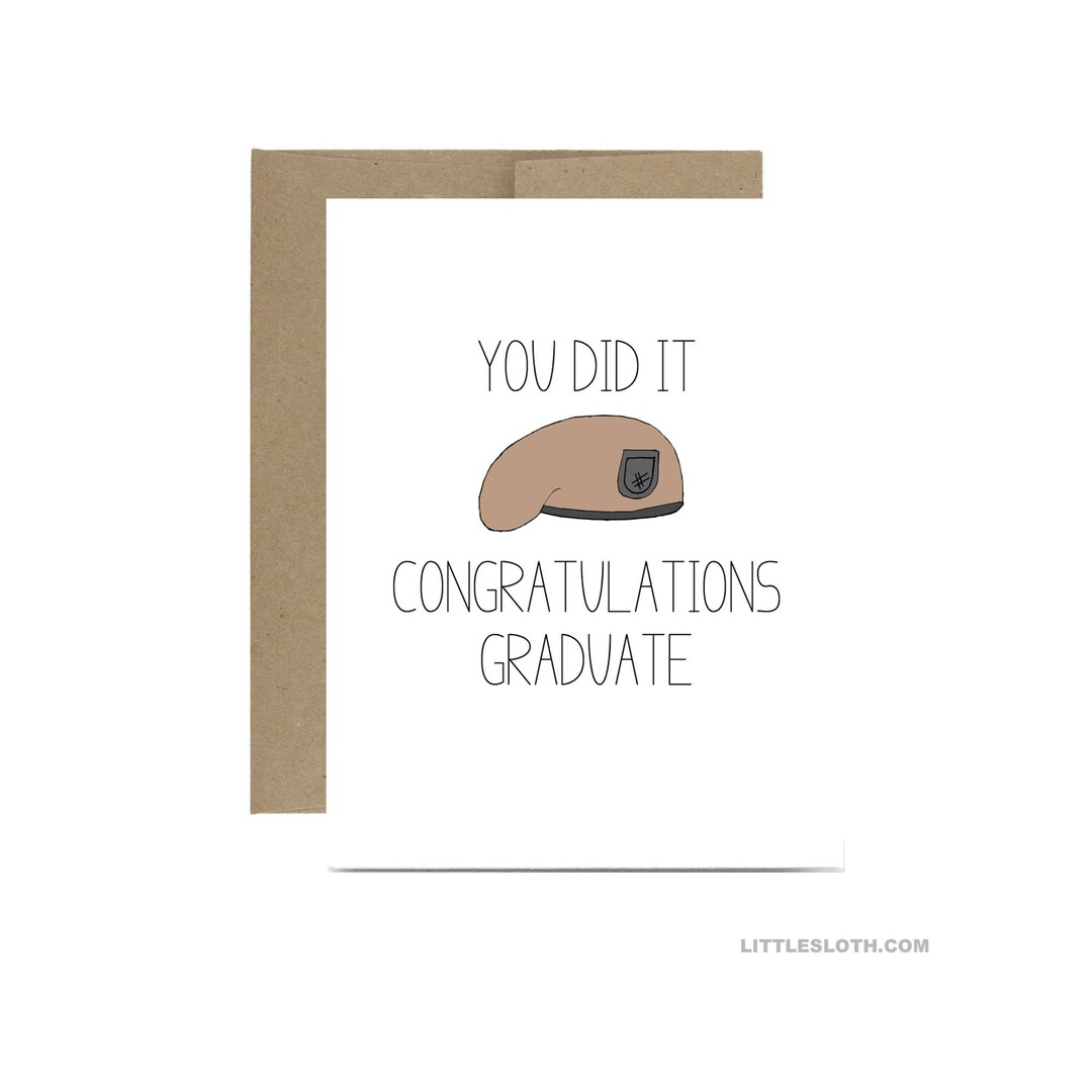 Army Ranger Graduation Card - Military Ranger Regiment School Tab ...