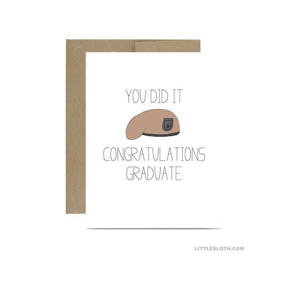 Army Ranger Graduation Card Military Ranger Regiment School - Etsy