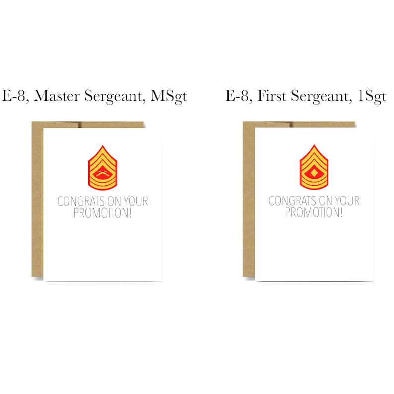 Marine Corps Promotion Card - NCO Staff Sergeant Gunnery Private ...