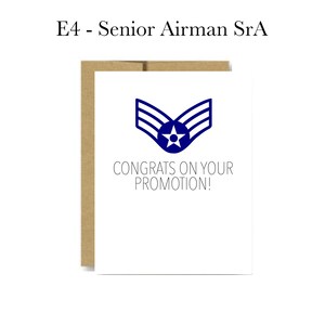 Air Force Promotion Card - Sergeant Airman Congrats Congratulations ...
