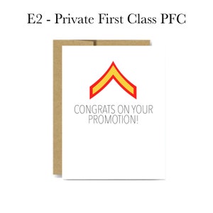 Marine Corps Promotion Card - NCO Staff Sergeant Gunnery Private ...