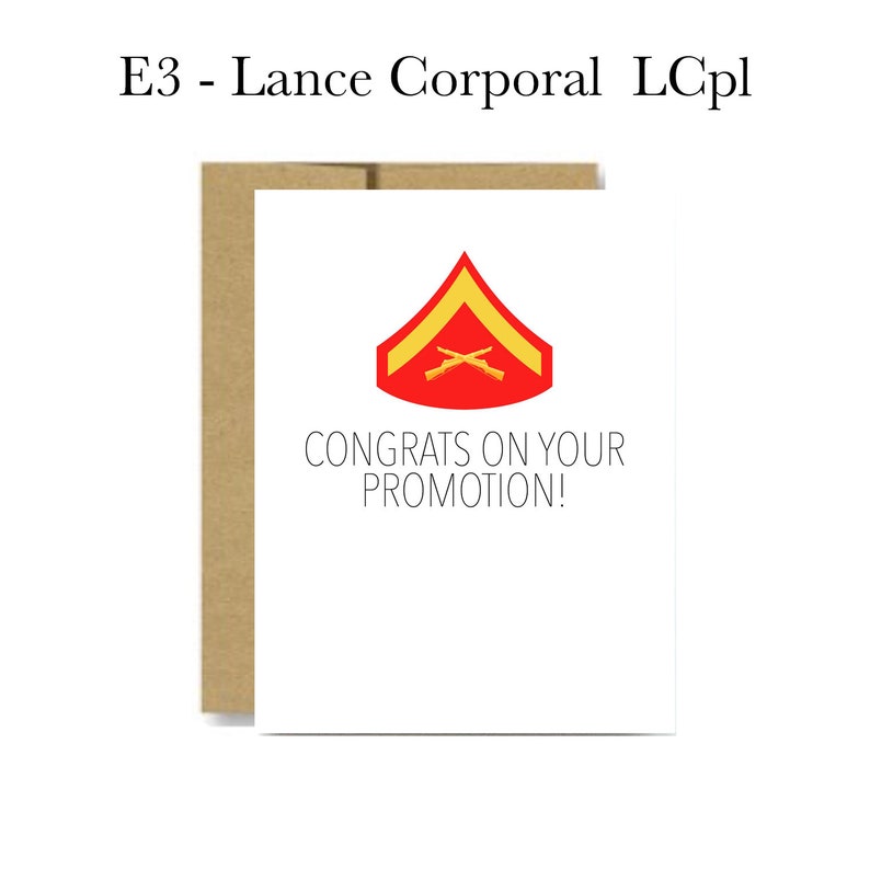 Marine Corps Promotion Card - NCO Staff Sergeant Gunnery Private ...