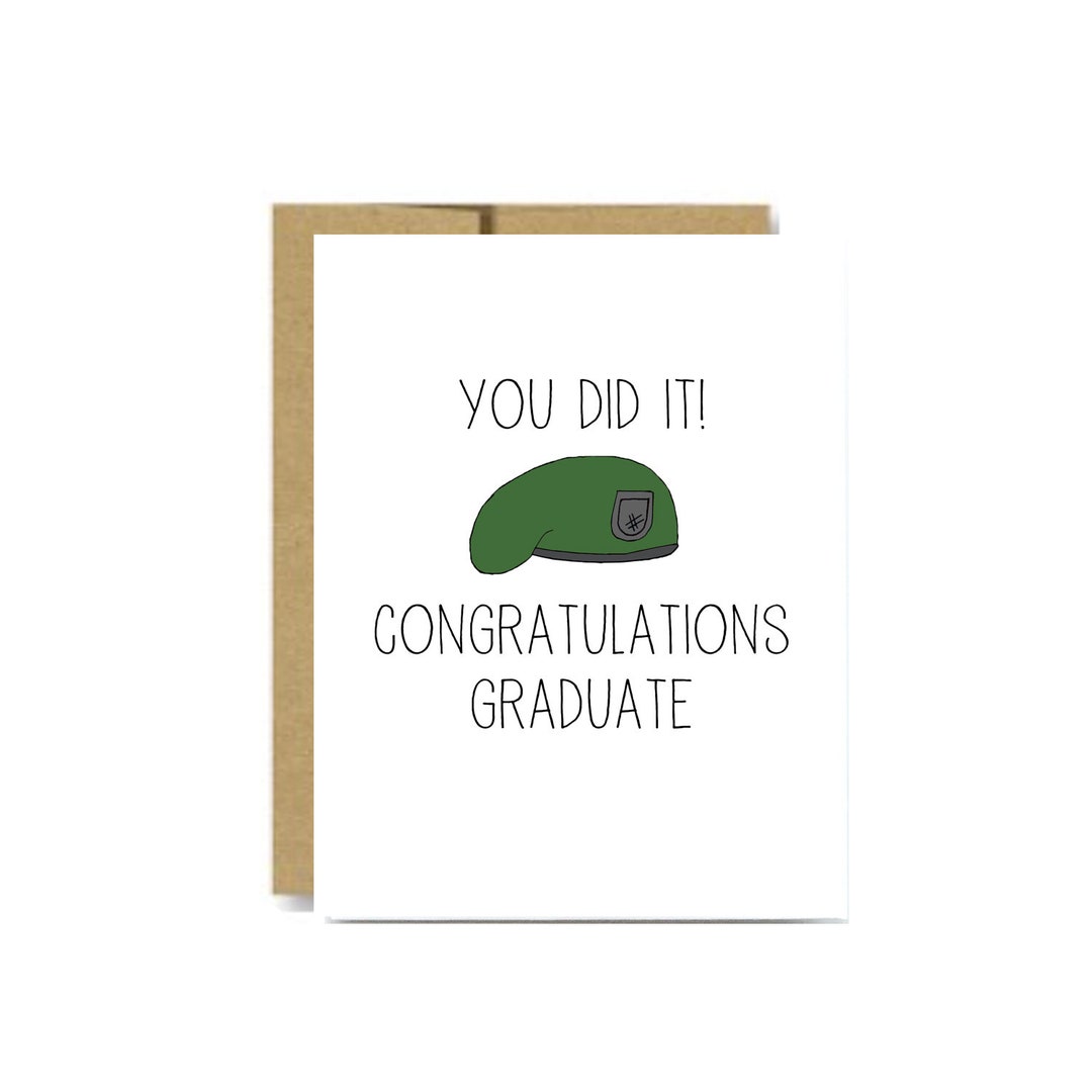 Green Beret Graduation Card - Army Special Forces Grad Military ...