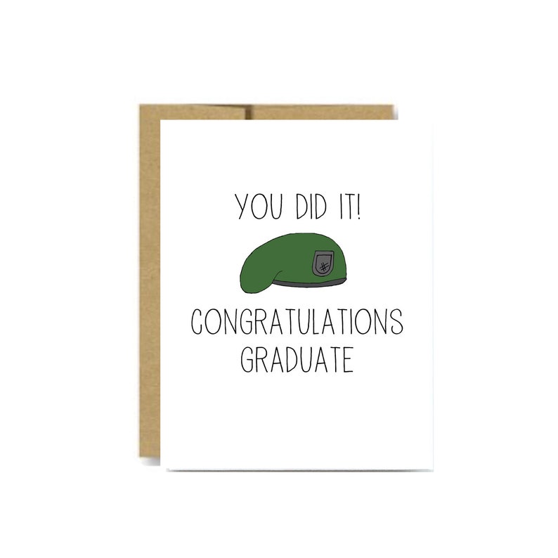 Green Beret Graduation Card - Army Special Forces Grad Military ...