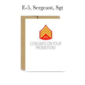 Marine Corps Promotion Card - NCO Staff Sergeant Gunnery Private ...