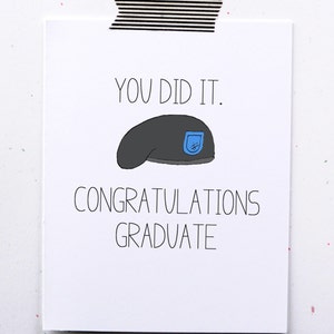 Army Basic Training Graduation Card - BCT Military Congrats You Did It ...