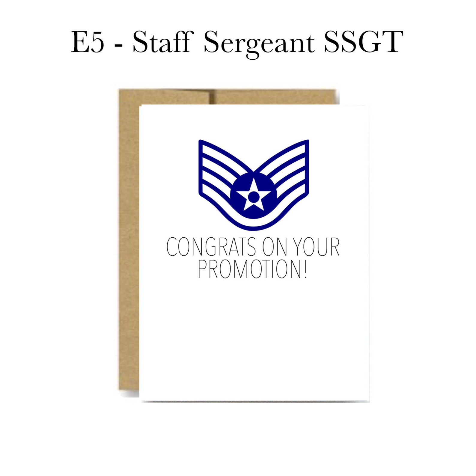 Air Force Promotion Card Sergeant Airman Congrats | Etsy