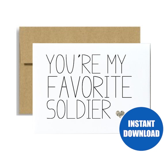 DIGITAL DOWNLOAD Military Card Army Deployment Care Package - Etsy