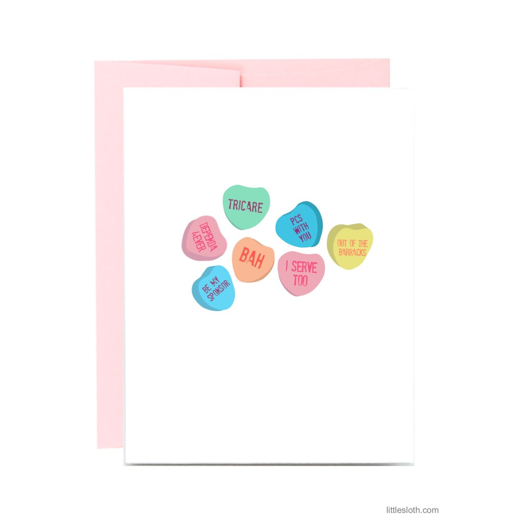 Funny Military Valentines Day Card Army Navy Air Force Card for ...